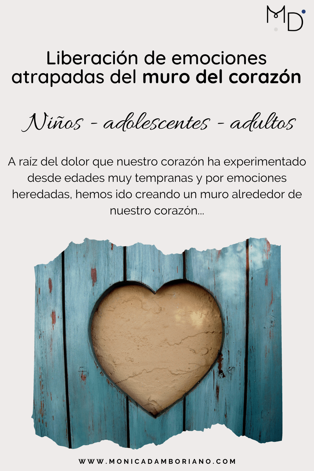 Liberación de emociones atrapadas del muro del corazón